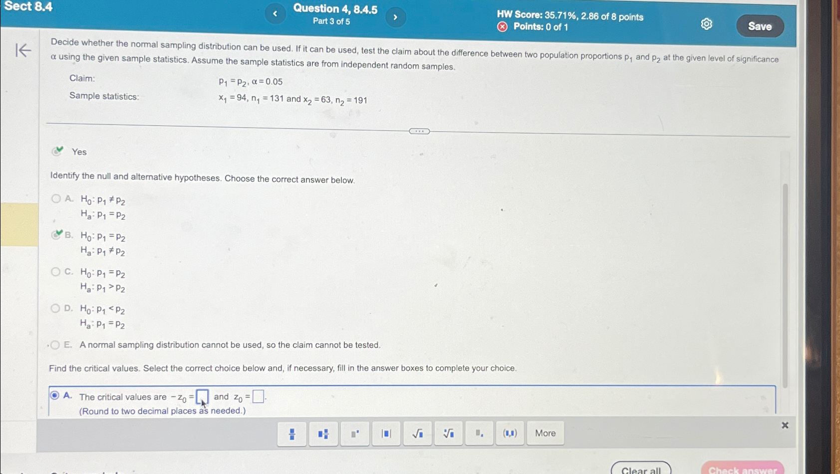 Solved Part 1 ﻿of 5Points: 0.33 ﻿of 1Decide whether the | Chegg.com