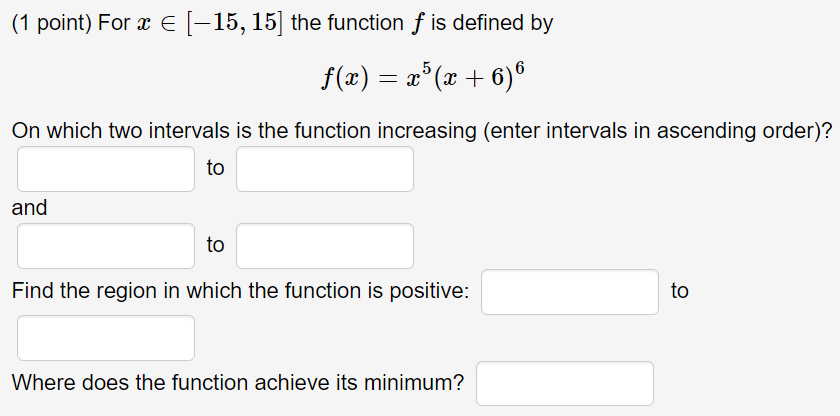 Solved look at image please !(1 ﻿point) ﻿For xin[-15,15] | Chegg.com