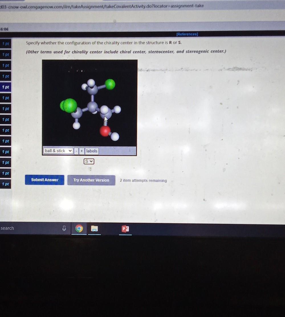 Solved Specify whether the configuration of the chirality | Chegg.com