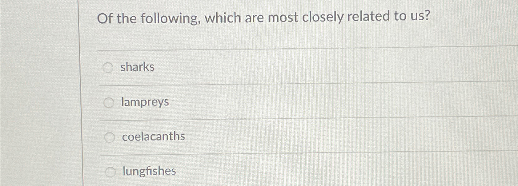 Solved Of the following, which are most closely related to | Chegg.com
