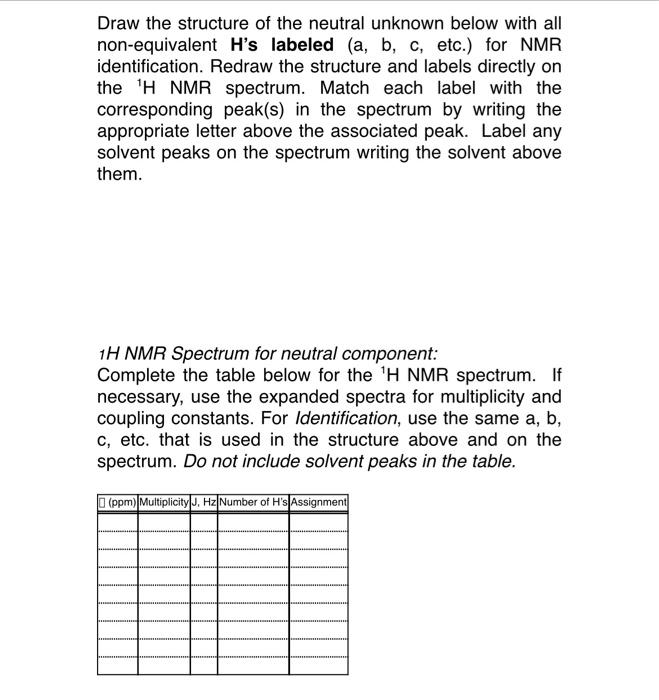 Solved Draw the structure of the neutral unknown below with | Chegg.com