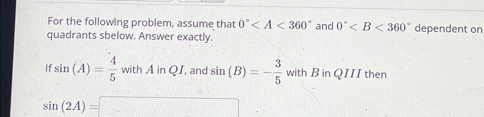 Solved For the following problem, assume that | Chegg.com