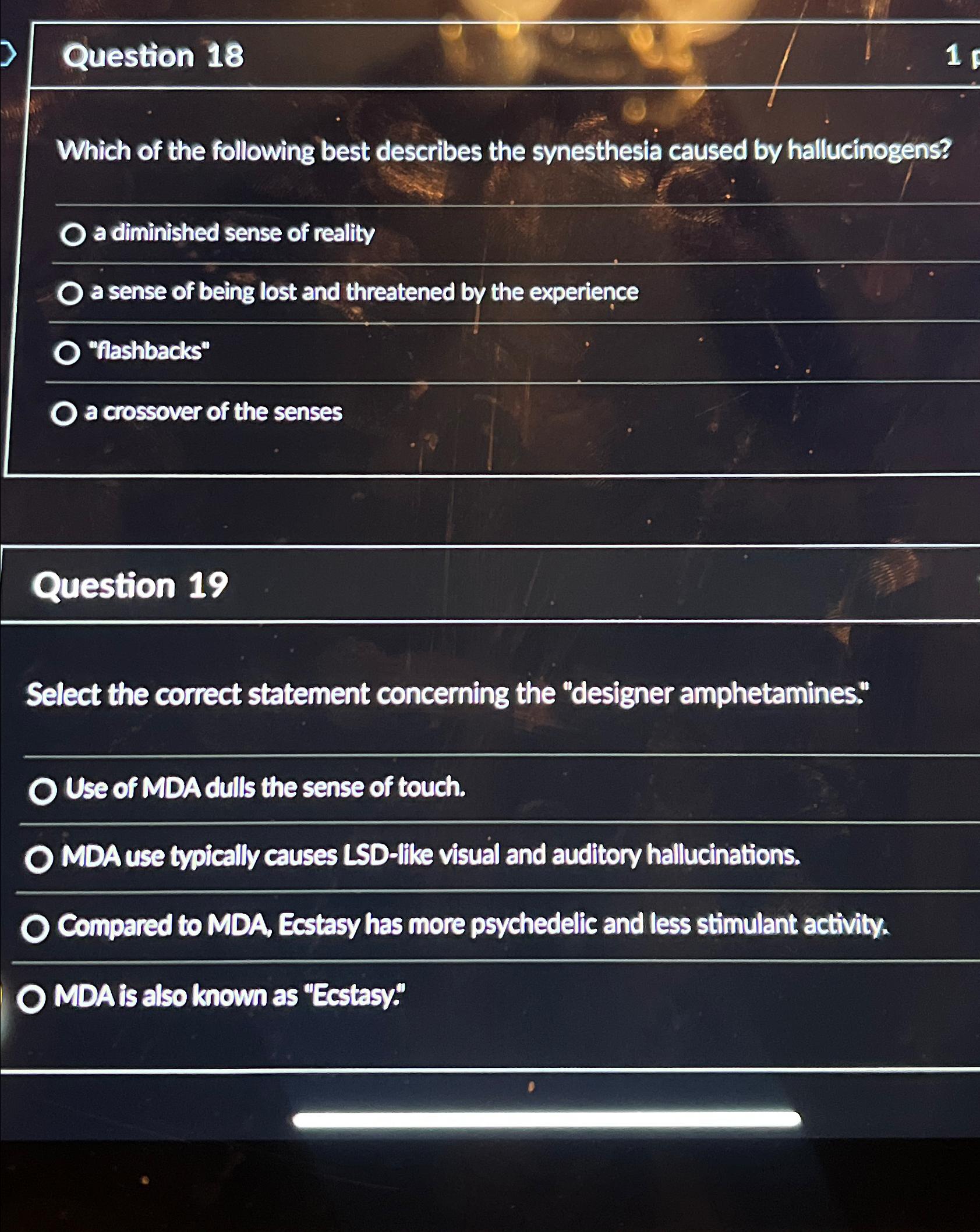 Solved Question 18Which of the following best describes the | Chegg.com