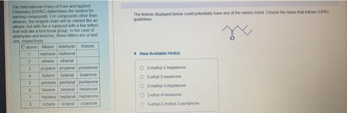 Solved v Part A Name the aldehyde displayed below The | Chegg.com