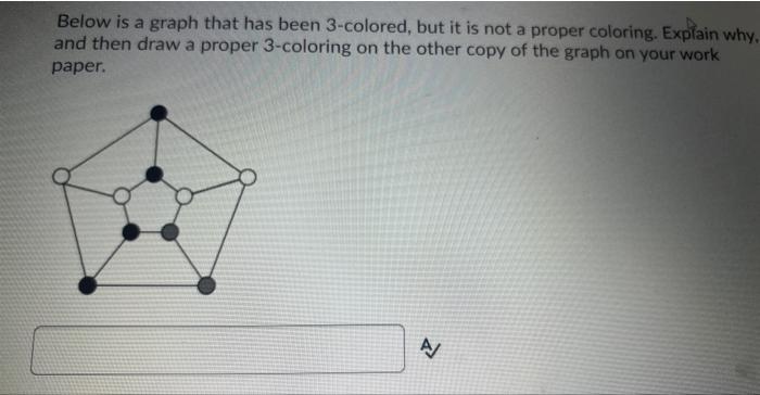 Solved Below is a graph that has been 3-colored, but it is | Chegg.com