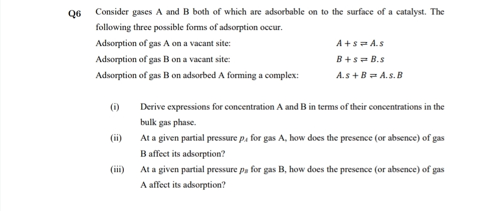 Solved Q6 ﻿Consider gases A and B both of which are | Chegg.com