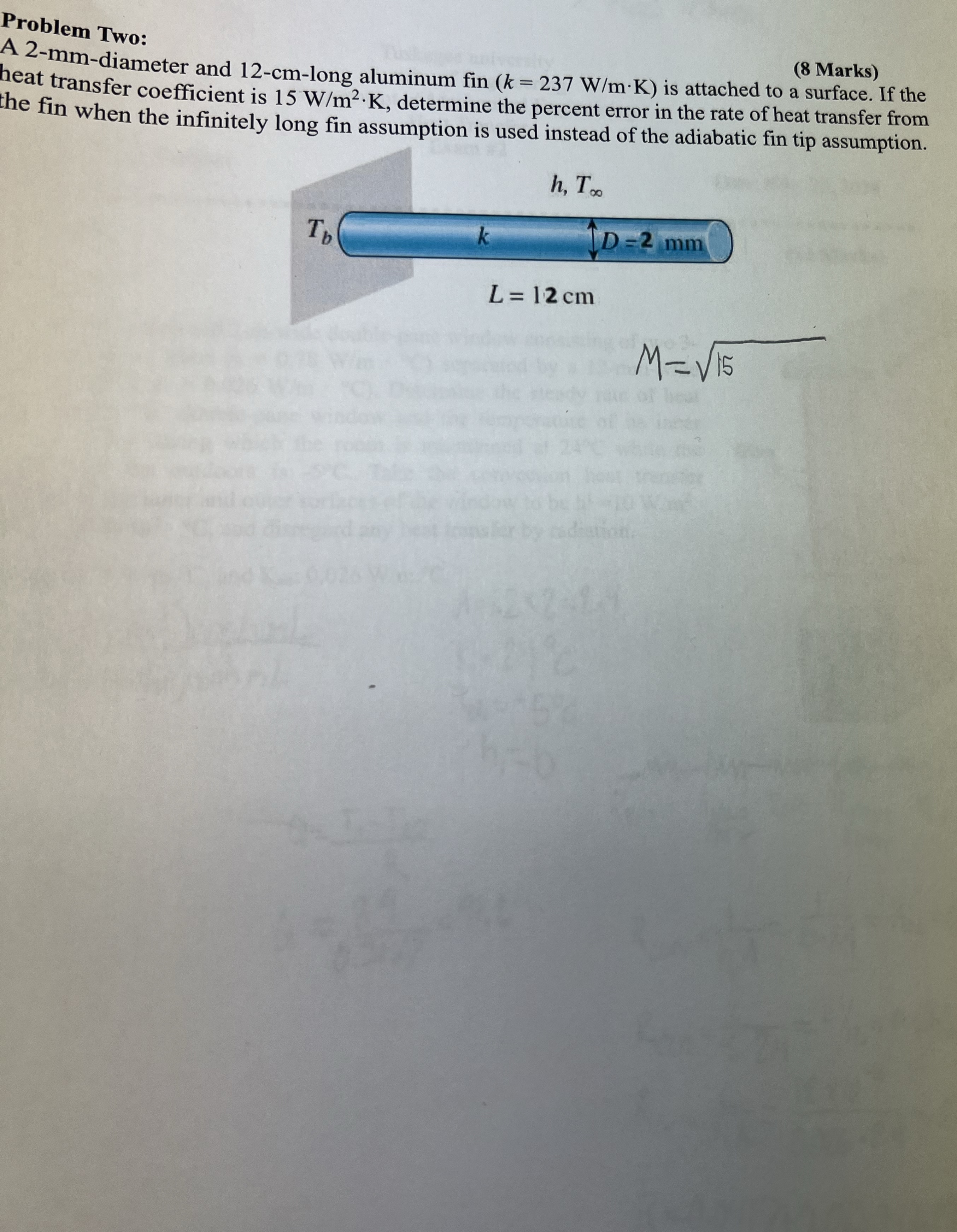 Solved Problem Two:A 2-mm-diameter and 12-cm-long aluminum | Chegg.com