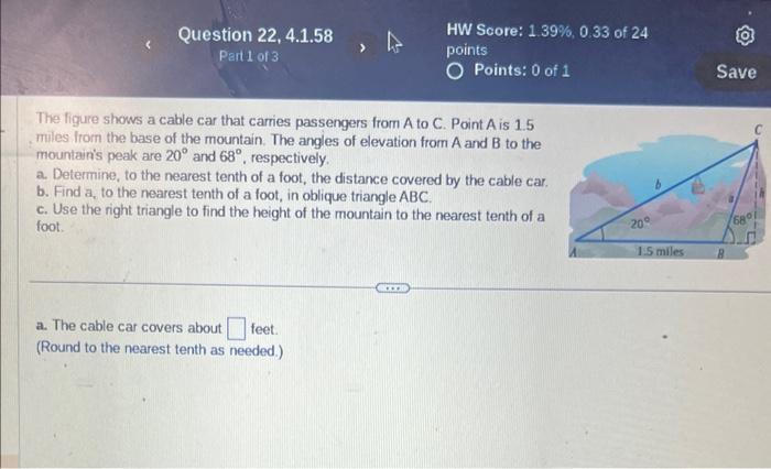 Solved Find the area of the triangle having the given | Chegg.com