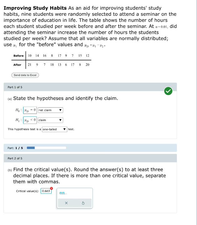 Solved Improving Study Habits As an aid for improving | Chegg.com