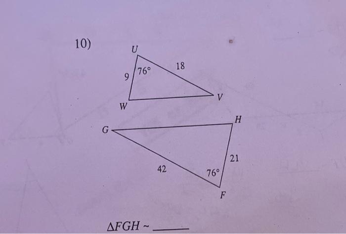 Solved State if the triangles in each pair are similar. If | Chegg.com