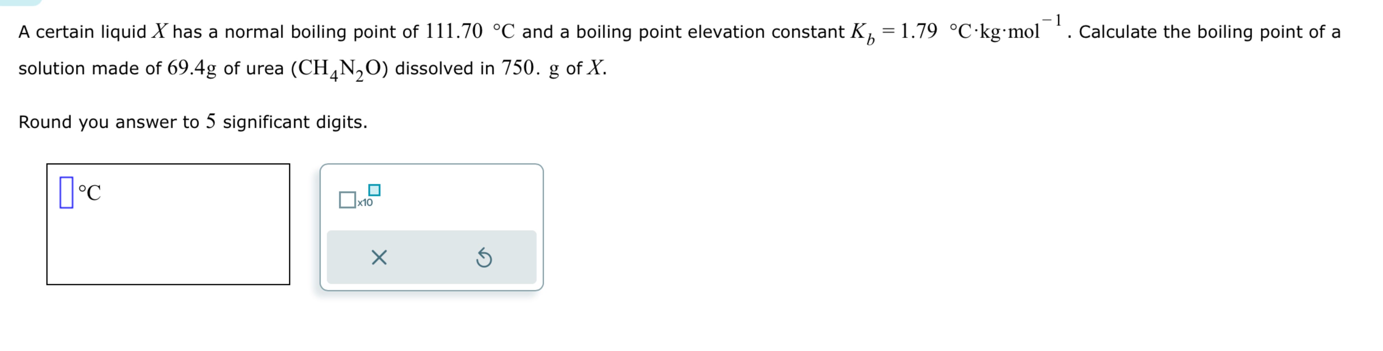 Solved A certain liquid x ﻿has a normal boiling point of | Chegg.com
