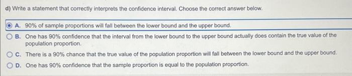 Solved b) Identify the value of the margin of error E. | Chegg.com