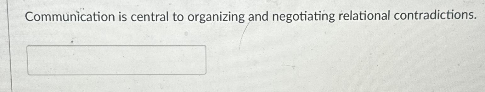 Solved Communication is central to organizing and | Chegg.com