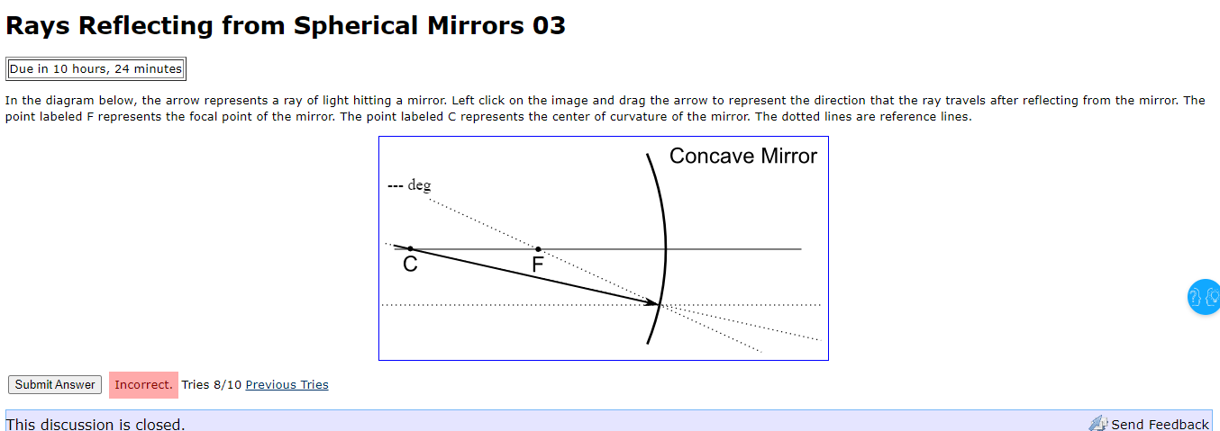 Solved Rays Reflecting from Spherical Mirrors 03In the | Chegg.com