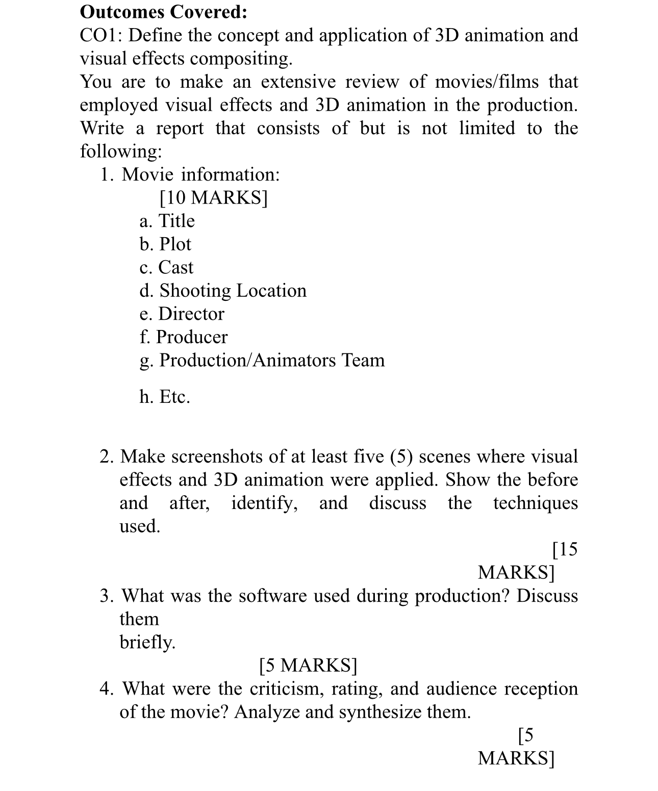 Solved Outcomes Covered:CO1: Define the concept and | Chegg.com