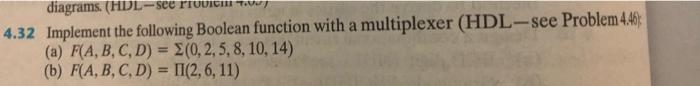 Solved 32 Implement The Following Boolean Function With A