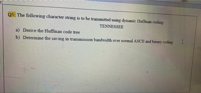 Solved - The following character string is to be transmitted | Chegg.com
