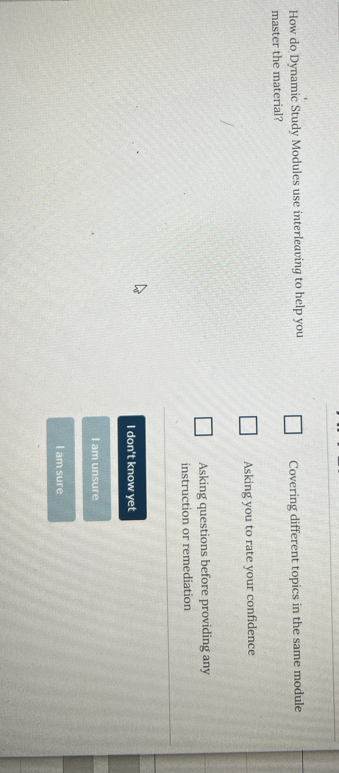 Solved How do Dynamic Study Modules use interleaving to help | Chegg.com