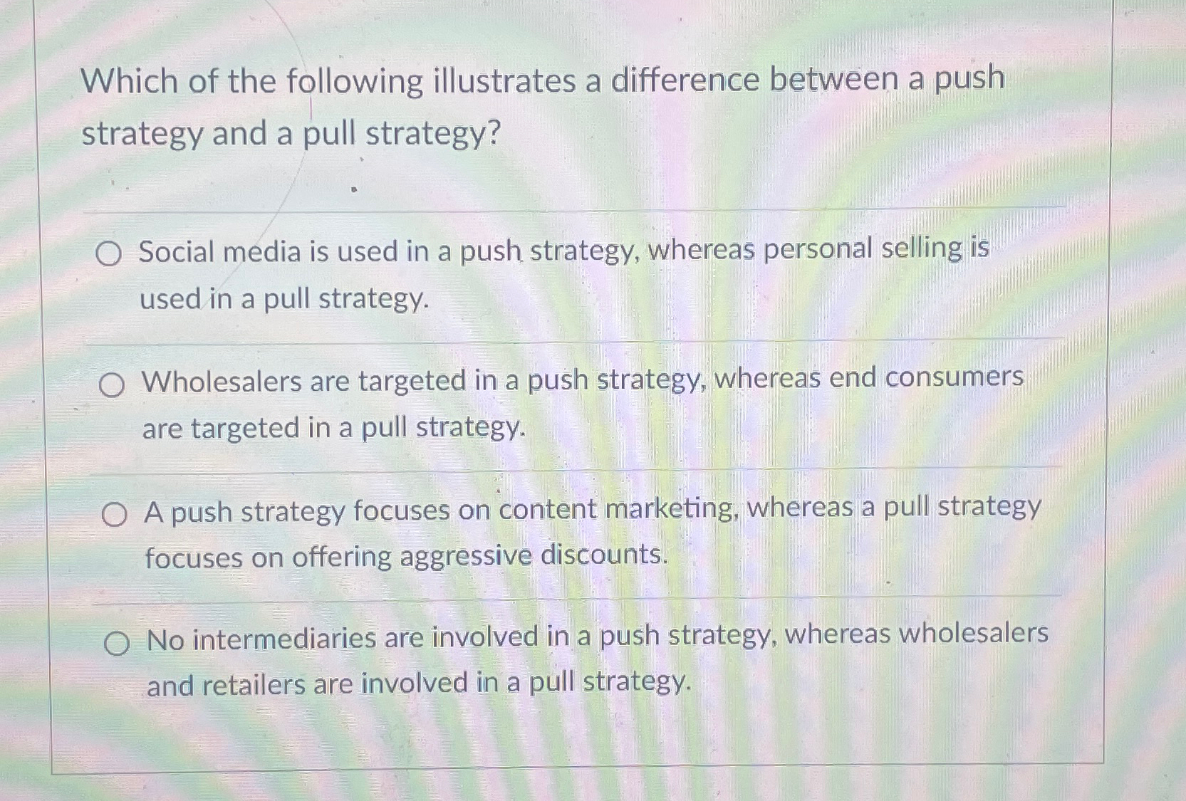 Solved Which of the following illustrates a difference | Chegg.com