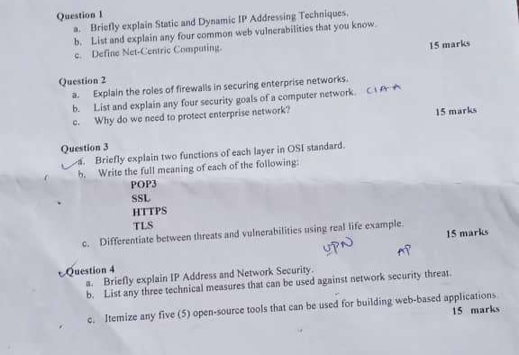 Solved Question 1a. ﻿Briefly explain Static and Dynamic IP | Chegg.com