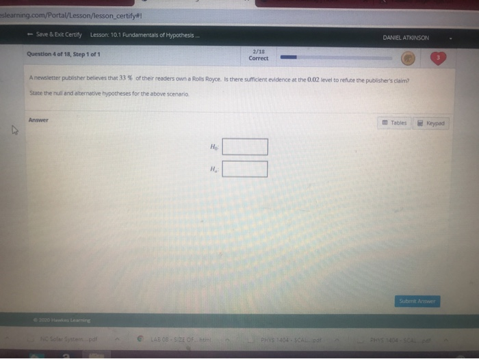 Solved eslearning.com/Portal/Lesson/lesson_certify#! - Save | Chegg.com