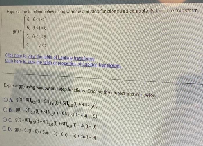 Solved Express the function below using window and step | Chegg.com