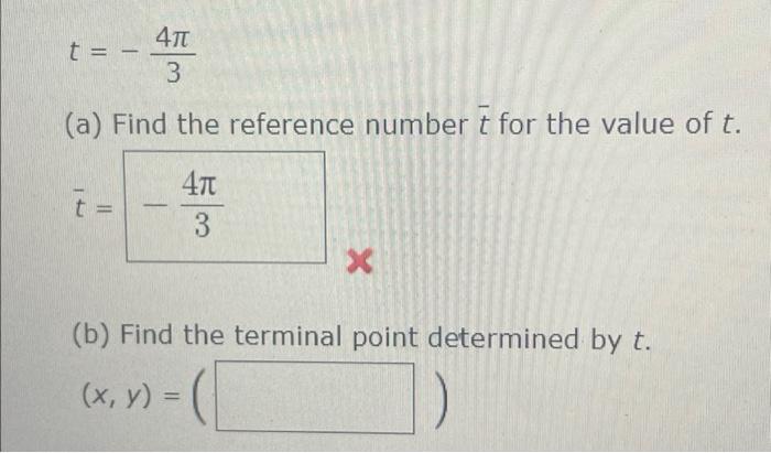 Solved Find the reference number for each value of t. (a) t | Chegg.com