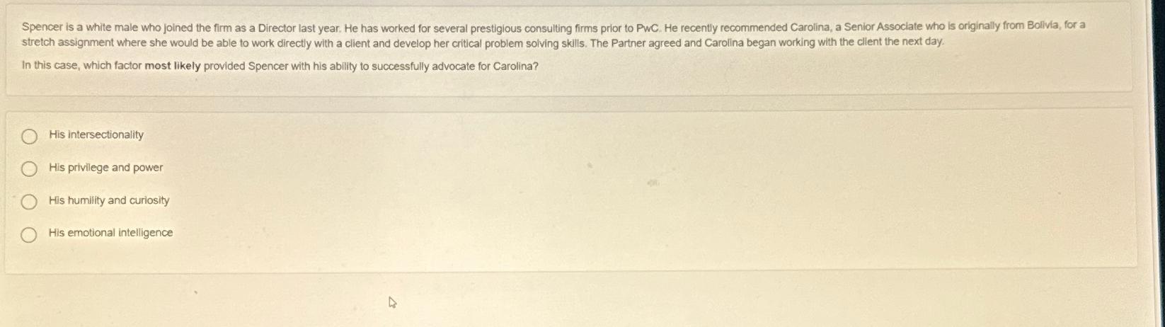 Solved stretch assignment where she would be able to work | Chegg.com