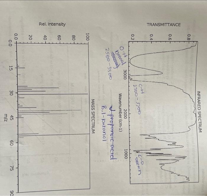 Solved find the compounds for both ir and mass spectrum | Chegg.com