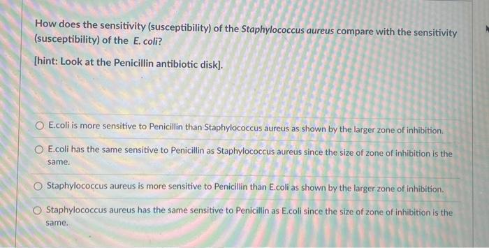 Solved How does the sensitivity (susceptibility) of the | Chegg.com