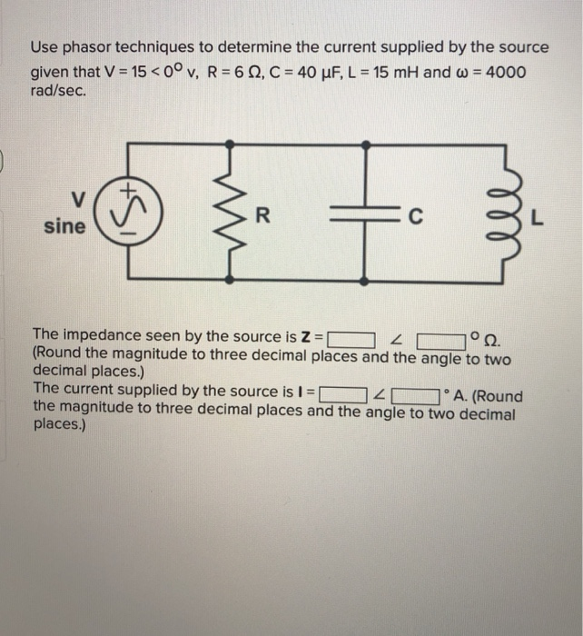 Solved Use phasor techniques to determine the current | Chegg.com