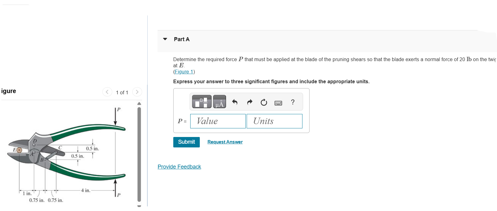 Solved Part Adetermine The Required Force p that