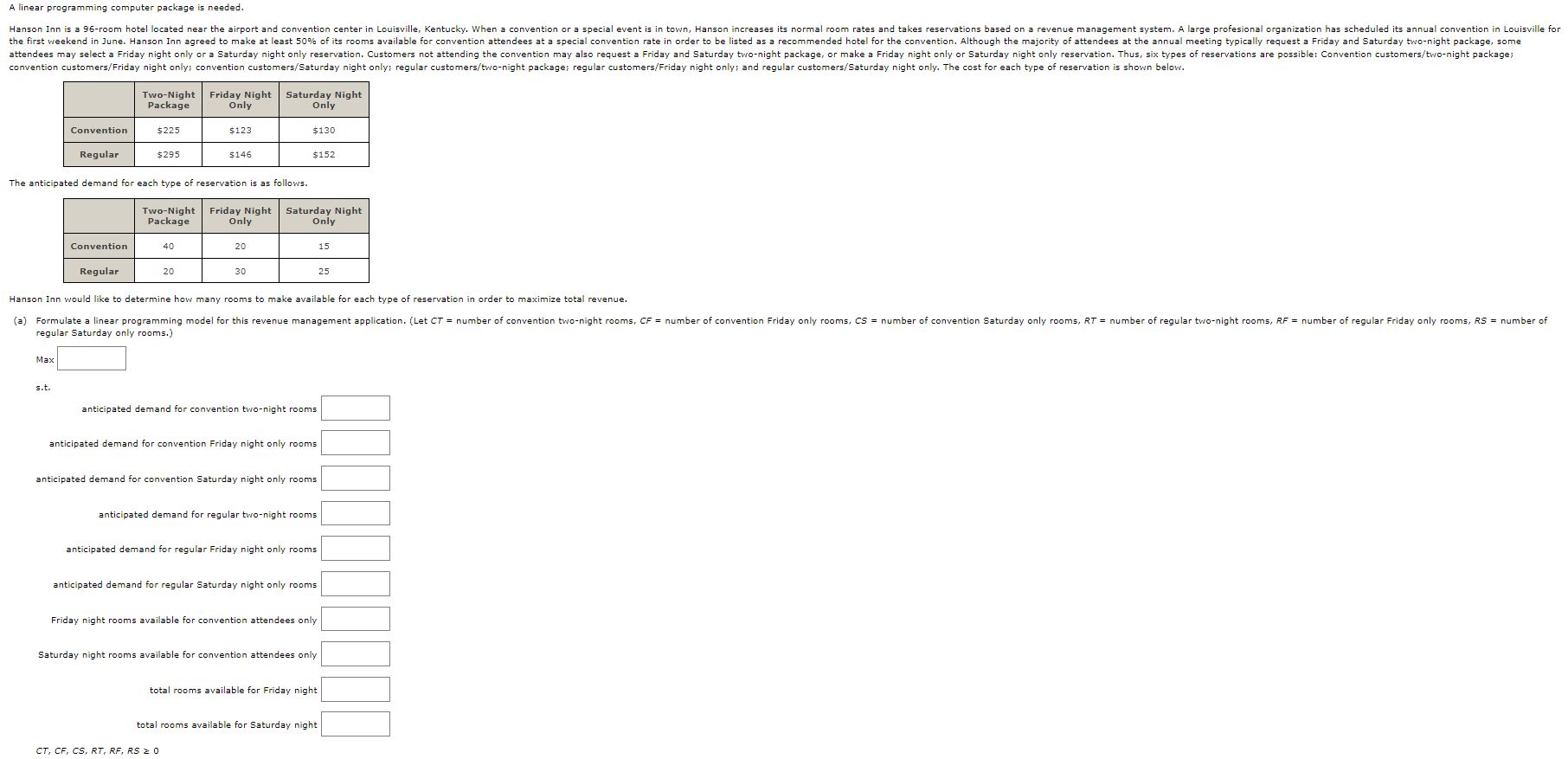 Solved A linear programming computer package is | Chegg.com