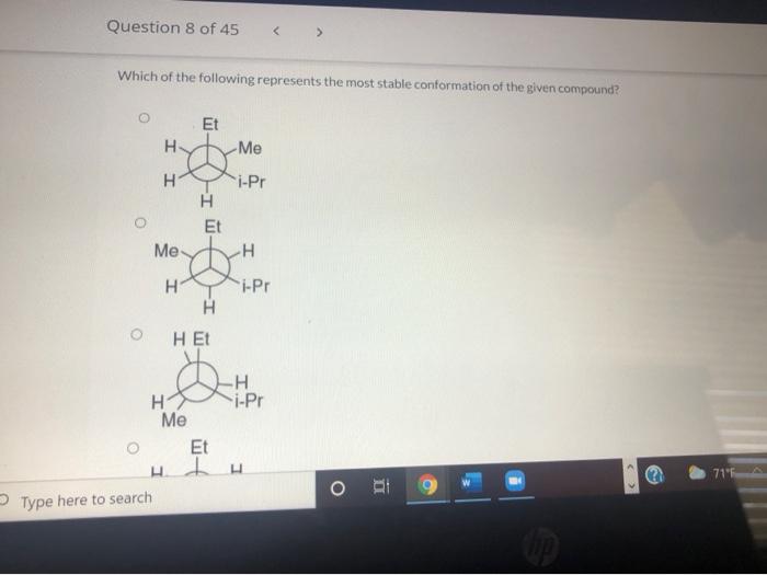 Solved Question 8 of 45 Which of the following | Chegg.com