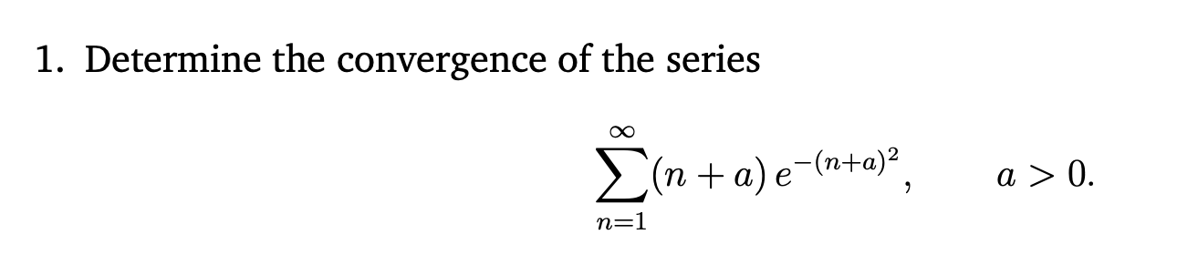 Solved Determine the convergence of the | Chegg.com