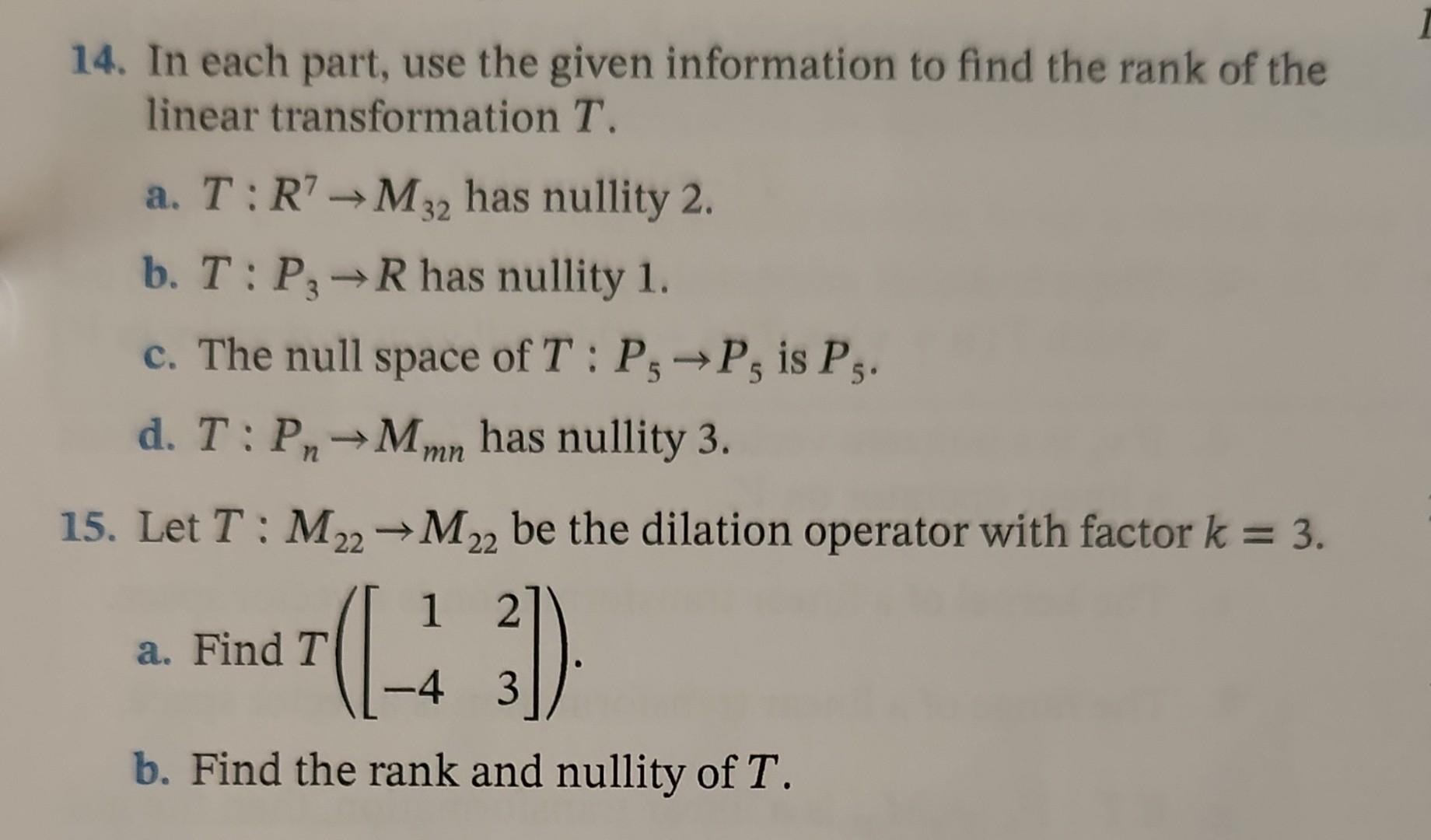 Solved 14. In each part, use the given information to find | Chegg.com
