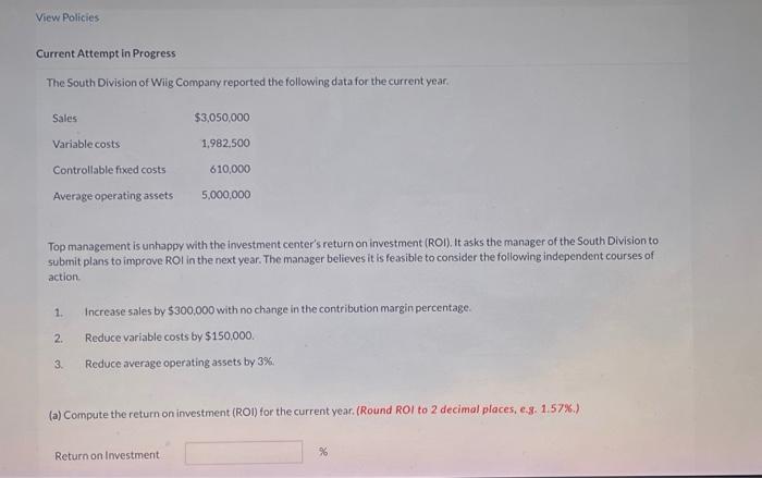 Solved View Policies Current Attempt in Progress The South | Chegg.com