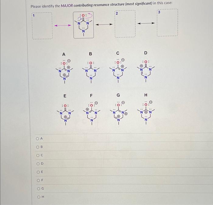 Solved Please fill in the missing resonance structures (1) | Chegg.com