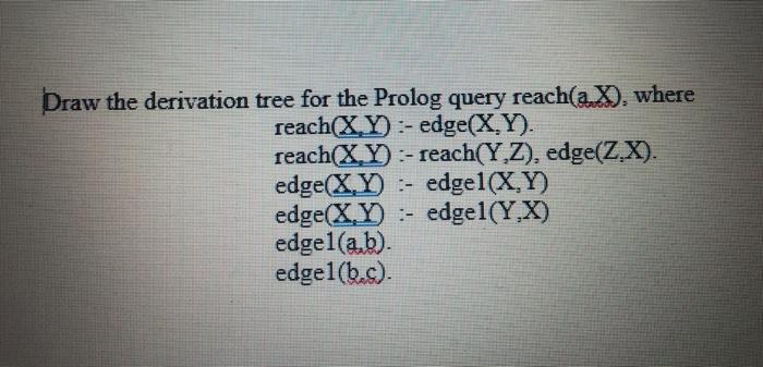 Solved Draw The Derivation Tree For The Prolog Query 