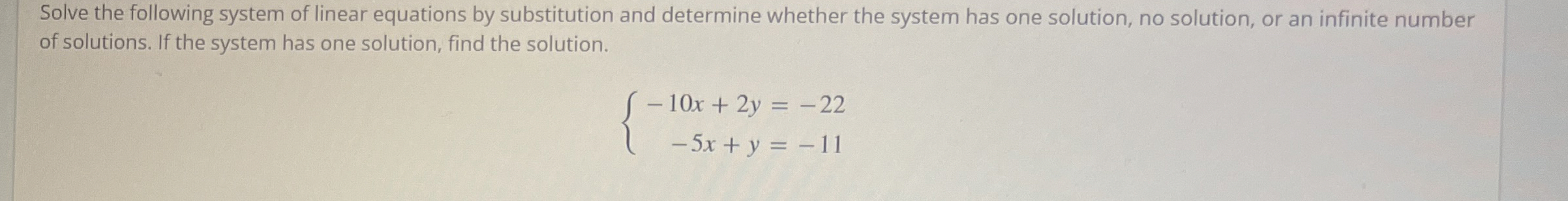Solved Solve the following system of linear equations by | Chegg.com