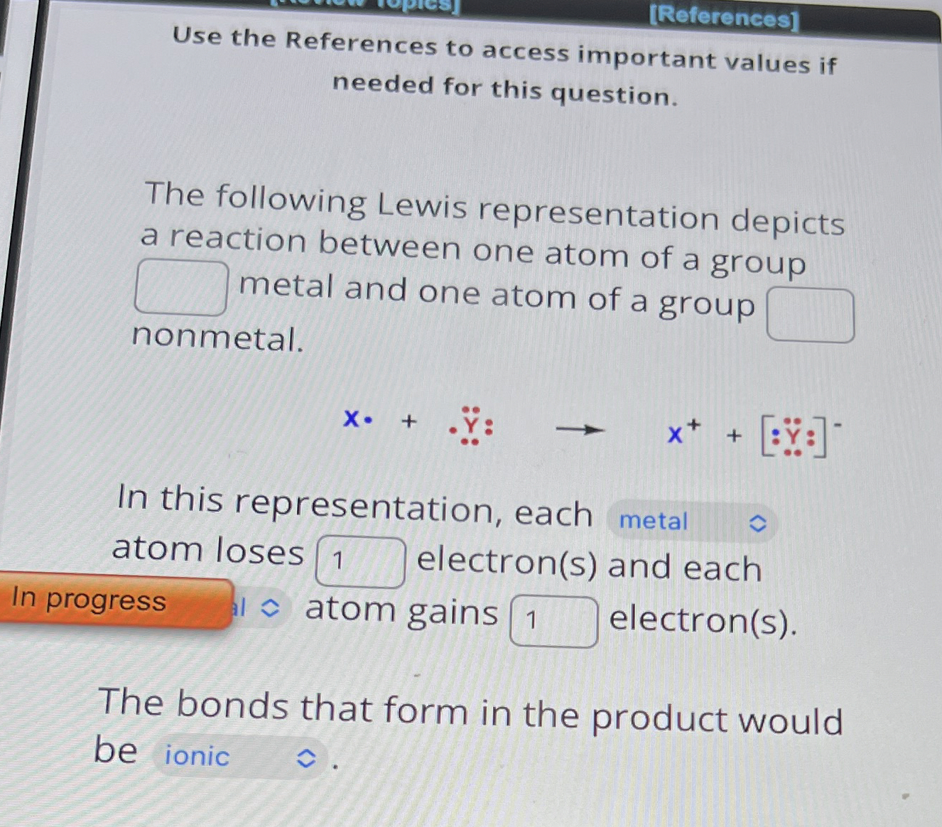 Solved The following Lewis representation depicts a reaction | Chegg.com