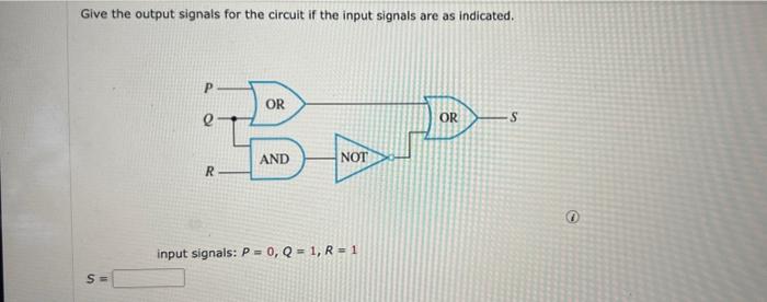 Solved Give the output signals for the circuit if the input | Chegg.com