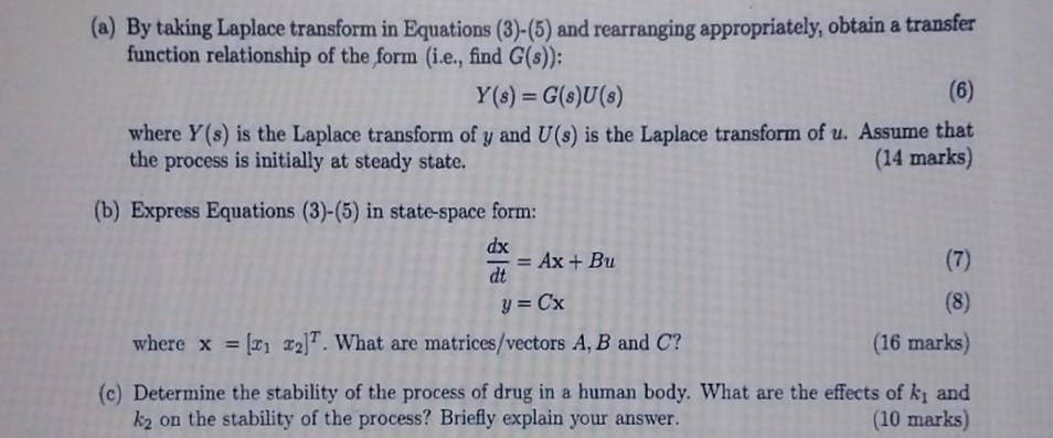 Solved 3. A simplified process of drug ingestion 1, | Chegg.com