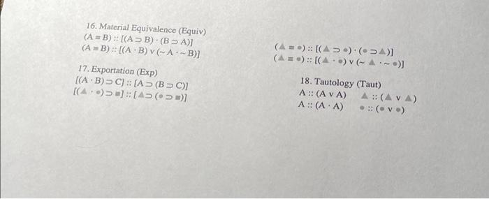 Solved note photo 2 and 3 are the 18 rules of implication | Chegg.com