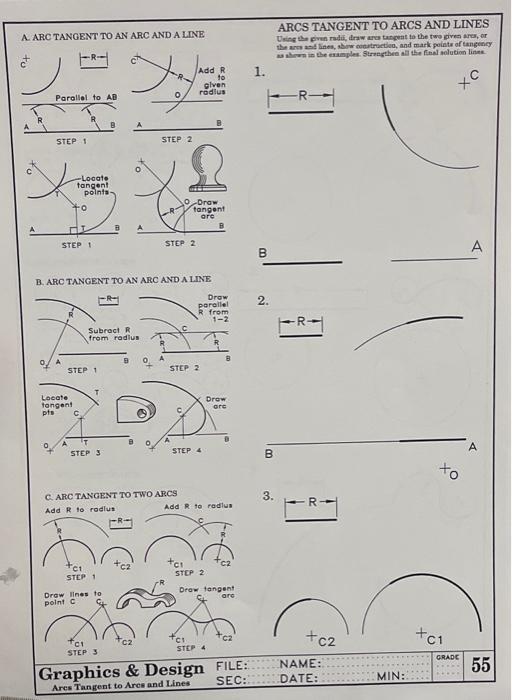 Solved ARCS TANGENT TO ARCS AND LINES | Chegg.com
