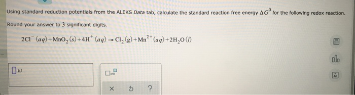 Solved Using standard reduction potentials from the ALEKS | Chegg.com