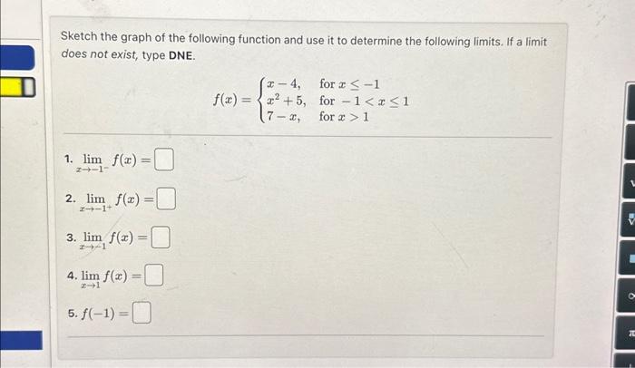 Solved Sketch the graph of the following function and use it | Chegg.com