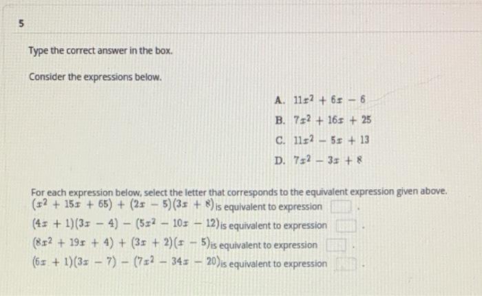 Solved Select The Correct Answer Which Expression Is 