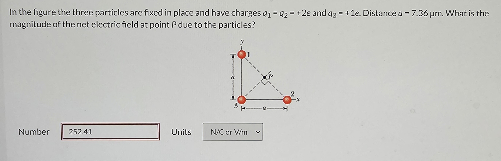 Solved In the figure the three particles are fixed in place | Chegg.com