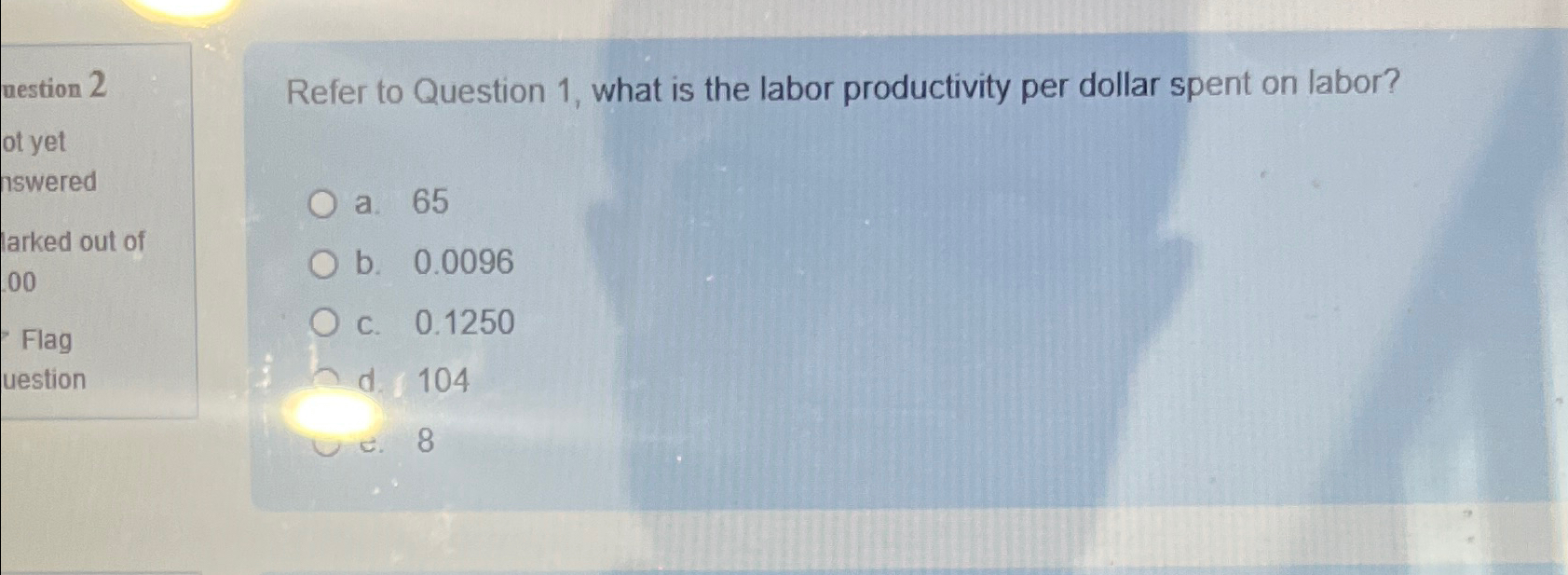 Solved Refer to Question 1, ﻿what is the labor productivity | Chegg.com